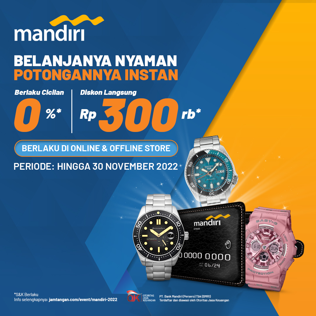 Belanja Pakai Mandiri Diskon Rp300rb | Jamtangan.com | JAMTANGAN.COM
