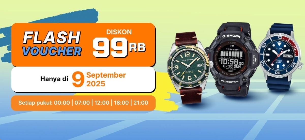 Flash Voucher SERBU 9.9: Diskon 99rb | JAMTANGAN.COM