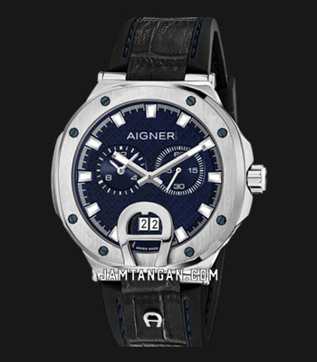 Aigner Taviano ARWGA0000708 Men Blue Dial Black Leather Strap ...