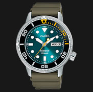 Alba Mechanical AL4249X1 Automatic Man Green Emerald Dial Green Army ...