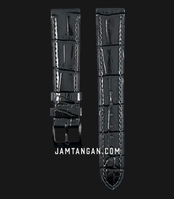 Strap Alexandre Christie ACL1802BAIP 18mm Black Leather | Jamtangan.com