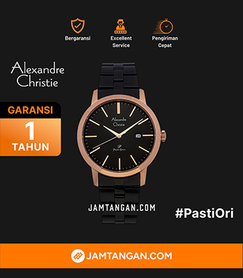 Alexandre Christie Primo Steel AC 1007 MD BBRBA Men Black Dial Black ...