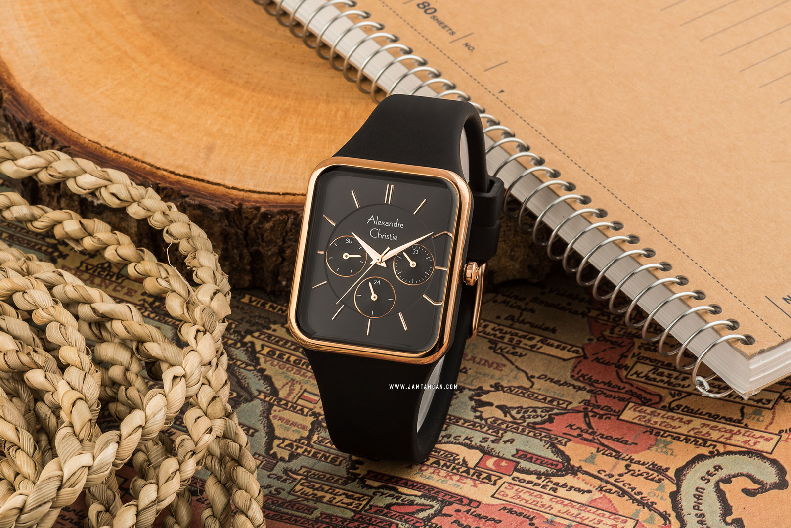 Alexandre Christie Passion AC 2744 BF RRGBA Ladies Black Dial Black ...