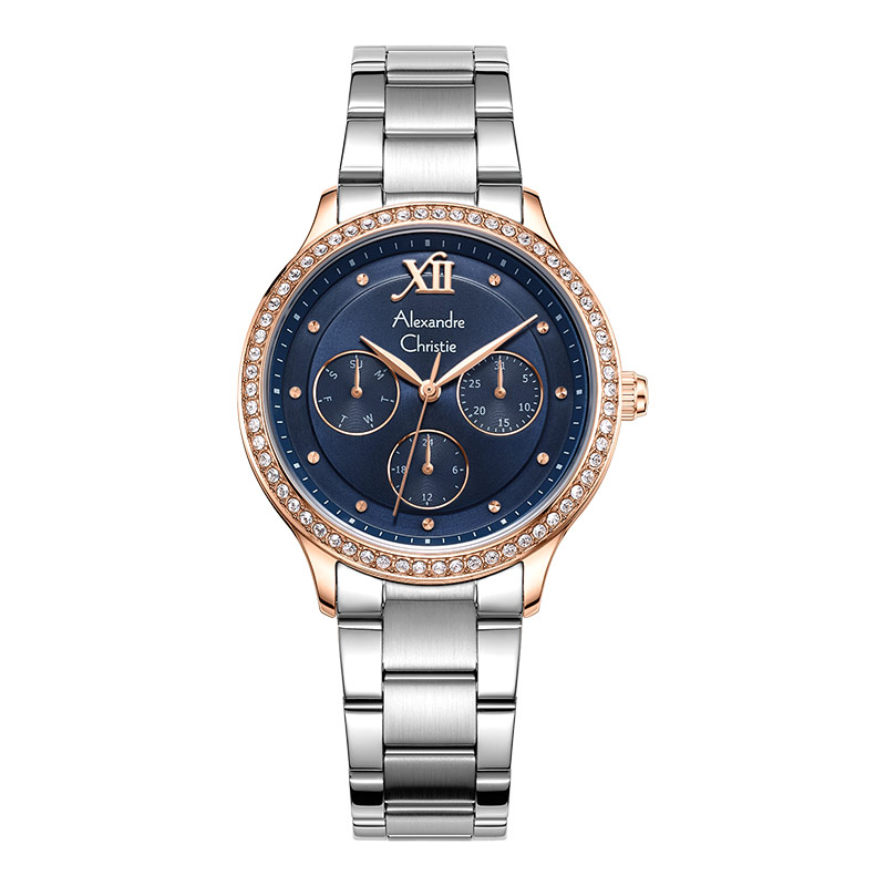 Alexandre Christie AC 2A48 BF BTRBU Ladies Blue Dial Stainless Steel ...