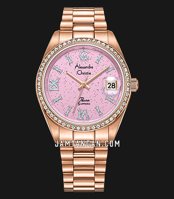 Alexandre Christie Passion AC 5015 LD BRGPN Ladies Pink Glitter Dial ...