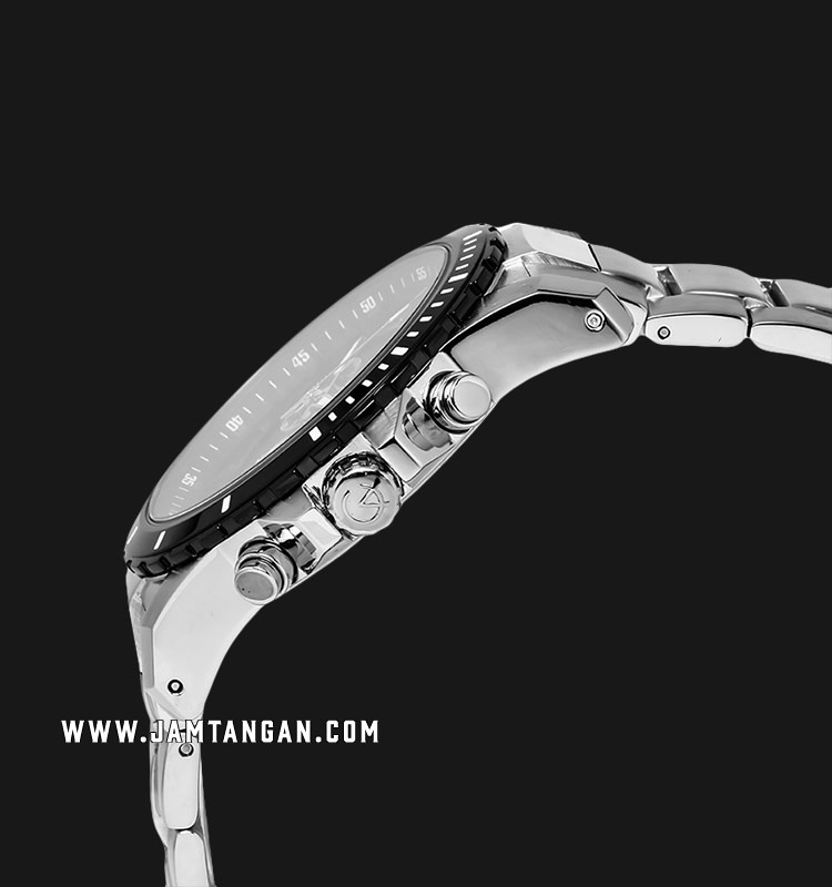 Alexandre Christie Chronograph AC 6141 MC BTBBA Black Dial Stainless ...