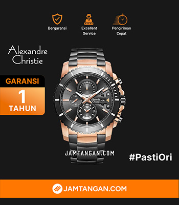 Alexandre Christie AC 6455 MC BBRBA Chronograph Black Dial Stainless ...