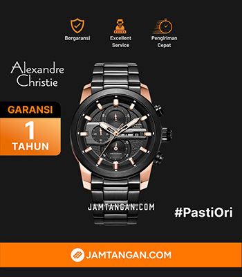 Alexandre Christie Chronograph AC 6562 MC BBRBA Men Black Dial Black ...