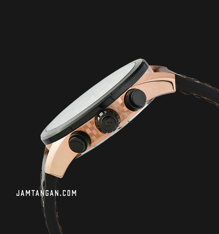 Alexandre Christie Chronograph AC 6562 MC LBRBA Men Black Dial Brown ...