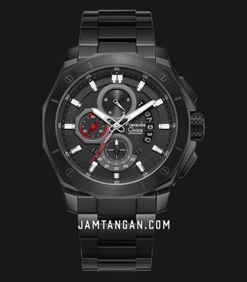 Alexandre Christie Chronograph AC 6632 MC BIPBA Men Black Dial Black ...