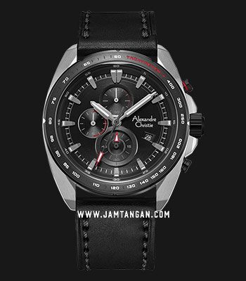 Alexandre Christie Chronograph AC 6652 MC LTBBA Men Black Dial Black ...