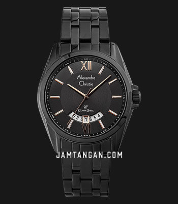 Alexandre Christie Classic Steel AC 8673 MD BIPBARG Men Black Dial ...