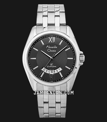 Alexandre Christie Classic Steel AC 8673 MD BSSBA Men Black Dial ...