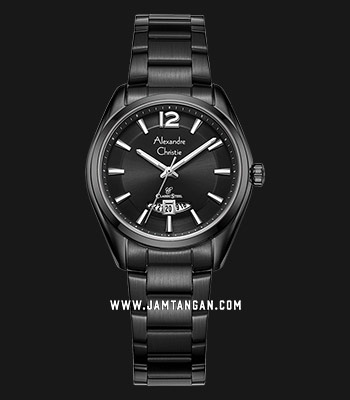 Alexandre Christie Classic Steel AC 8679 LD BIPBA Ladies Black Dial ...