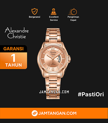 Alexandre Christie Classic Steel AC 8684 LD BRGLN Rose Gold Dial Rose ...