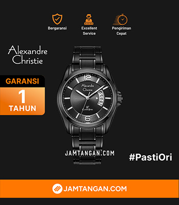 Alexandre Christie Classic Steel AC 8684 MD BIPBA Black Dial Black ...