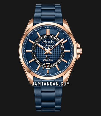 Alexandre Christie Classic Steel AC 8691 MD BURBU Blue Dial Blue ...