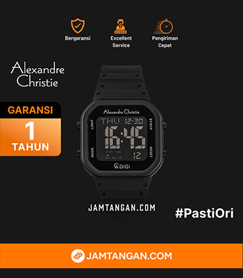 Alexandre Christie Digi AC 9347 LH RIPBA Ladies Black Digital Dial ...