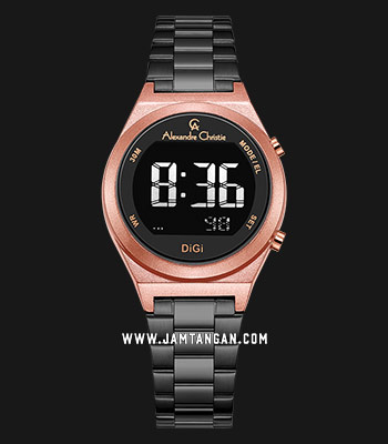 Alexandre Christie Digi AC 9385 LH BBRBA Ladies Digital Dial Black ...
