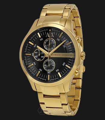Armani Exchange AX2137 Chronograph Black Dial Gold Stainless Steel ...