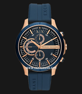 Armani Exchange AX2440 Chronograph Blue Dial Blue Resin Strap ...