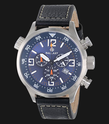 Ballast Odin BL-3103-06 Chronograph Blue Dial Black Leather Strap ...