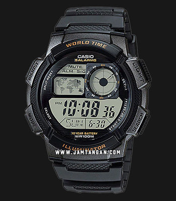 Casio General AE-1000W-1A AE-1000W-1AVDF Sporty Digital Dial Black ...