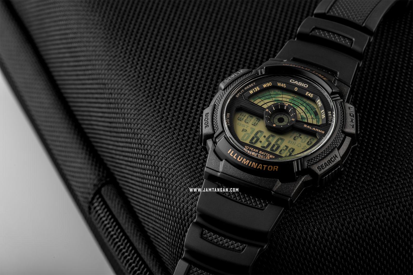 Casio AE-1100W-1BVDF Water Resistant 100M Resin Band | Jamtangan.com