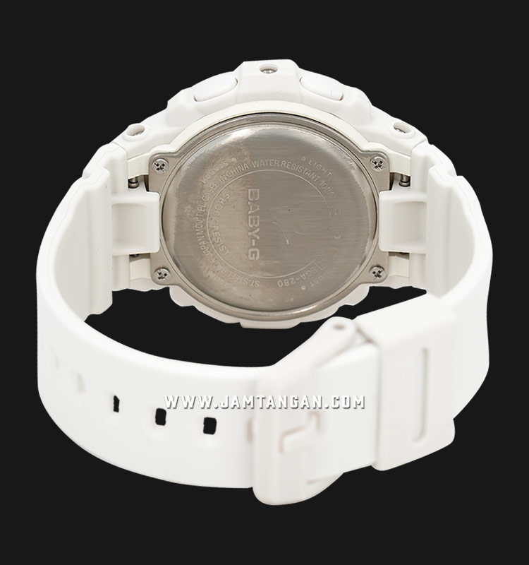 Casio Baby-G BGA-280-7ADR Standard Ladies Digital Analog Dial White ...