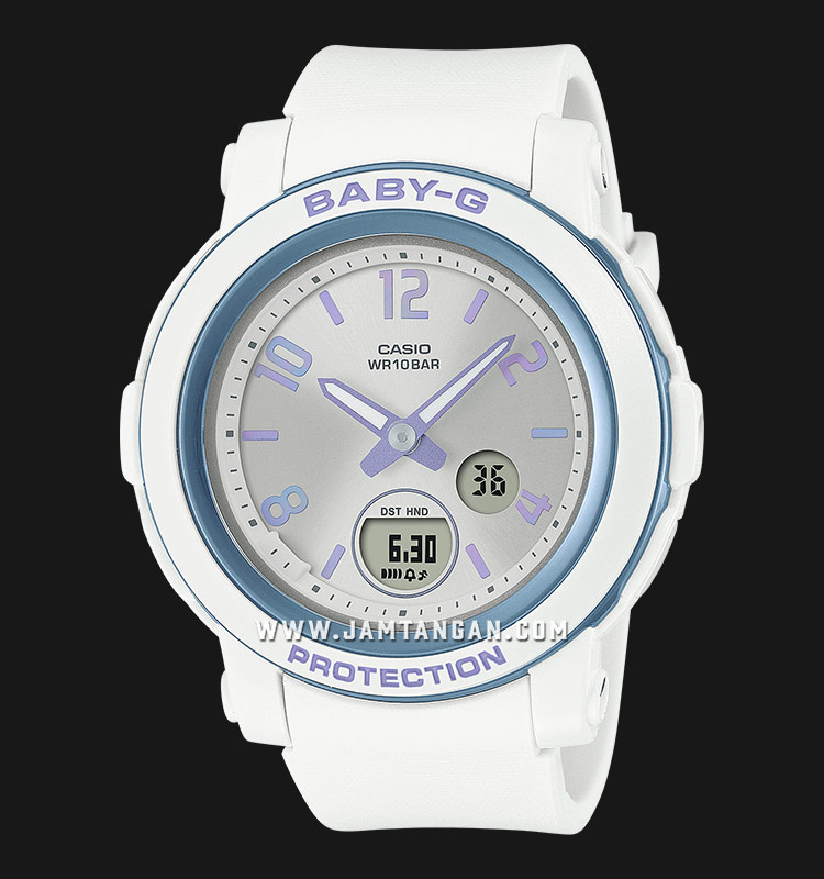Casio Baby-G BGA-290DR-7ADR Standard Ladies Silver Digital Analog Dial ...