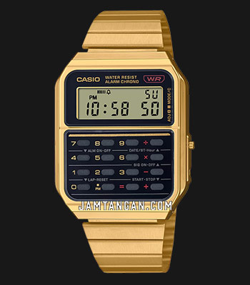 Casio General CA-500WEG-1ADF Vintage Calculator Digital Dial Gold ...