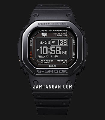 Casio G-Shock DW-H5600MB-1DR Smartwatch G-Squad Heart Monitor Digital Dial Black Resin Band ...