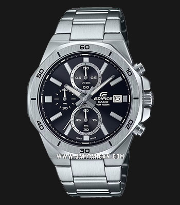 Casio Edifice EFV-640D-1AVUDF Chronograph Men Black Dial Stainless ...