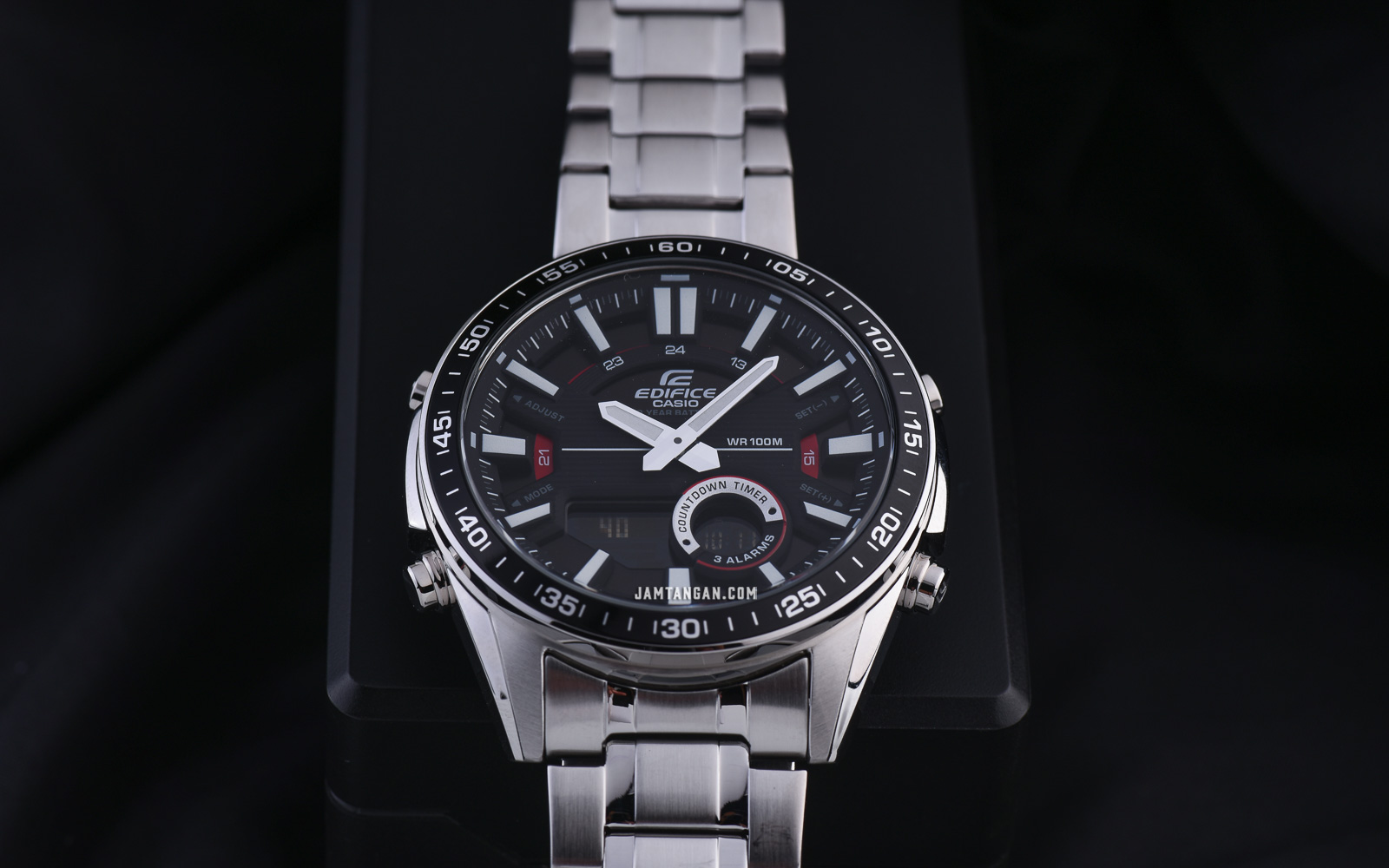 Casio Edifice EFV-C100D-1AVDF Chronograph Men Black Dial Stainless ...