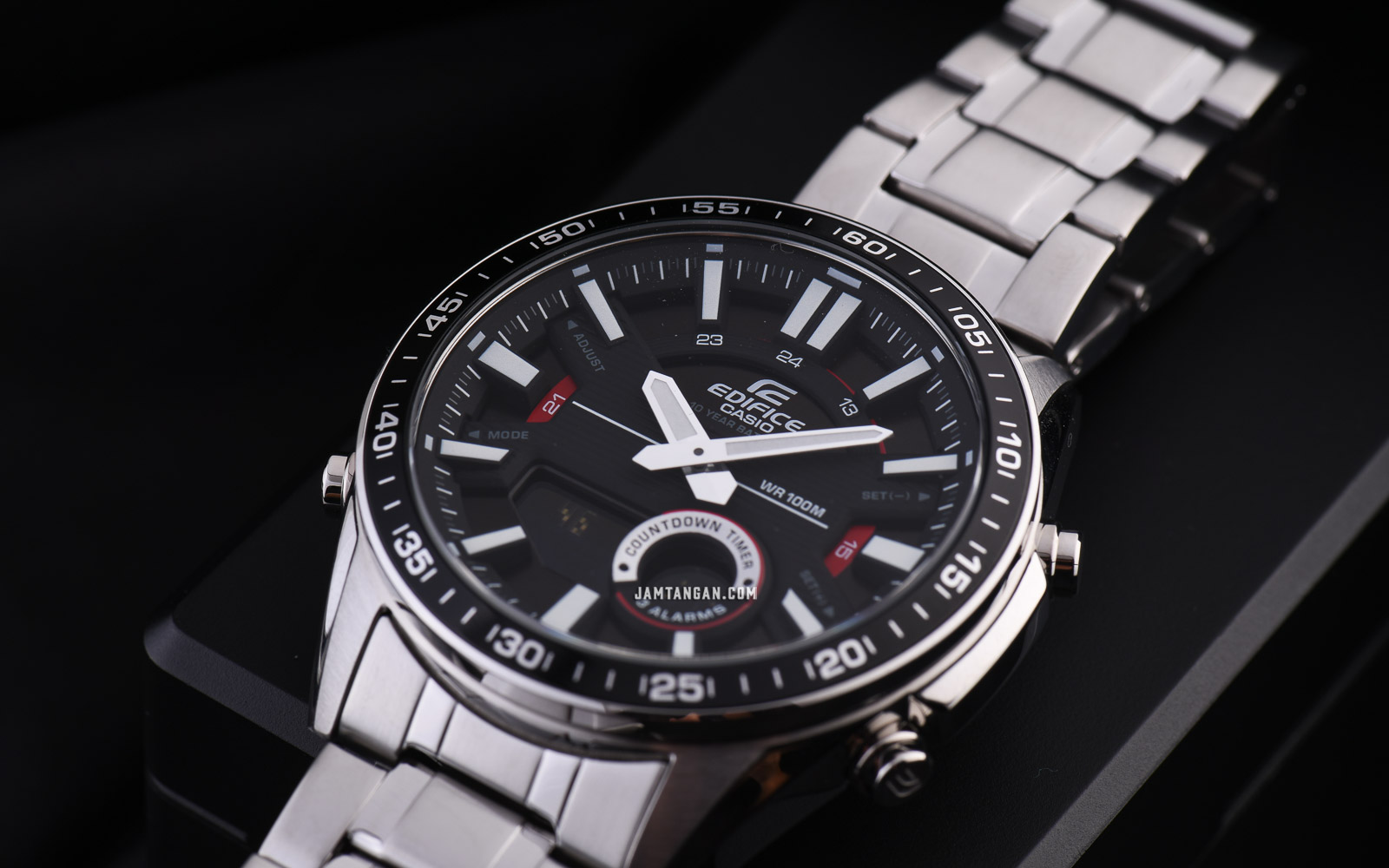 Casio Edifice EFV-C100D-1AVDF Chronograph Men Black Dial Stainless ...