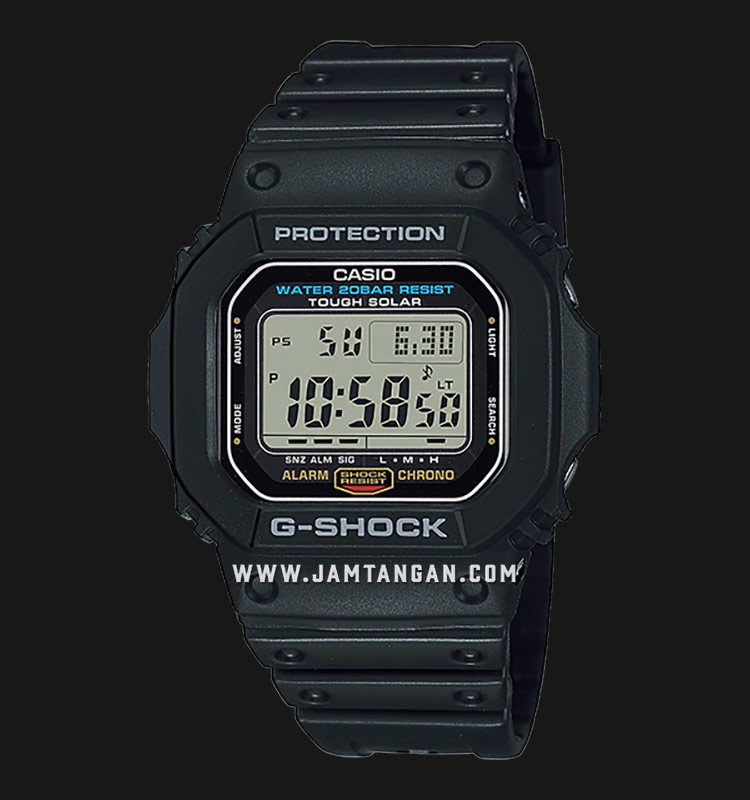 Casio G-Shock G-5600UE-1DR Square Tough Solar Digital Dial Black Resin ...