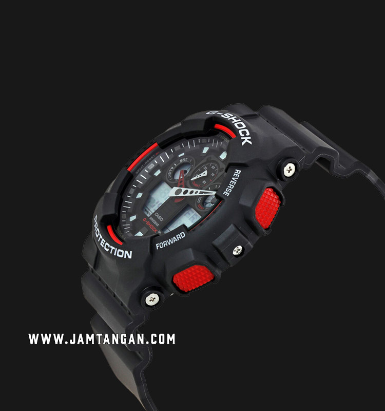 Casio G-Shock G-Classic GA-100-1A4DR Analog-Digital Dial Black Resin ...