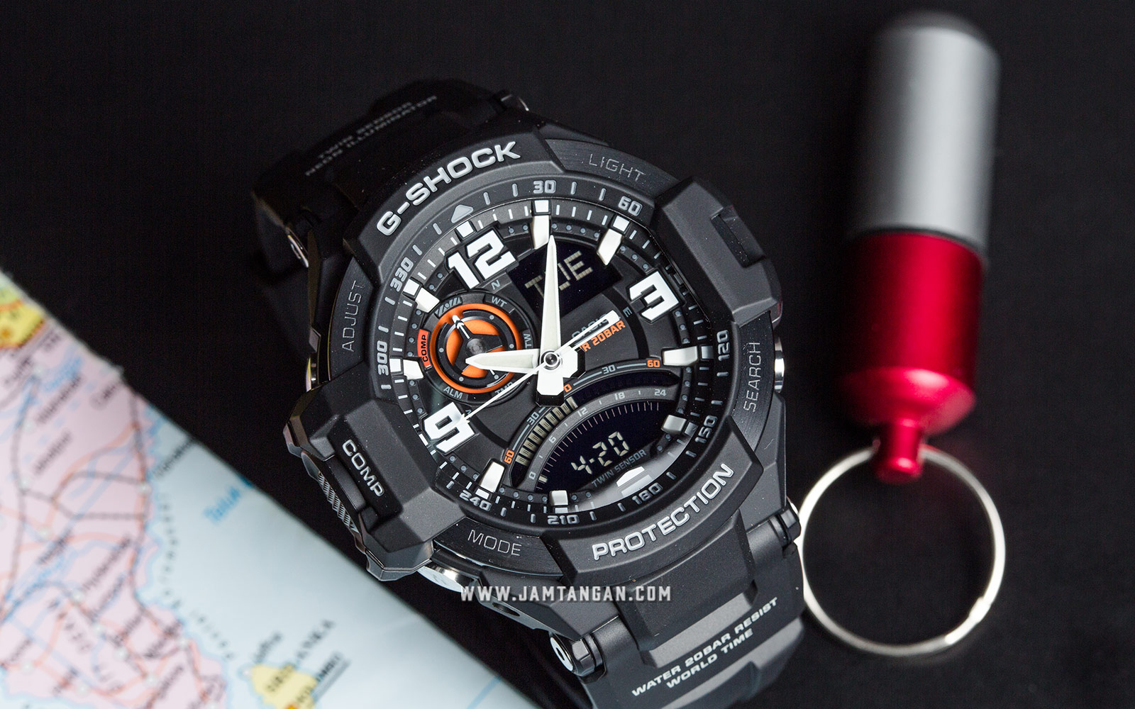Casio G-Shock Gravitymaster GA-1000-1ADR G-Aviation Twin Sensor Digital ...