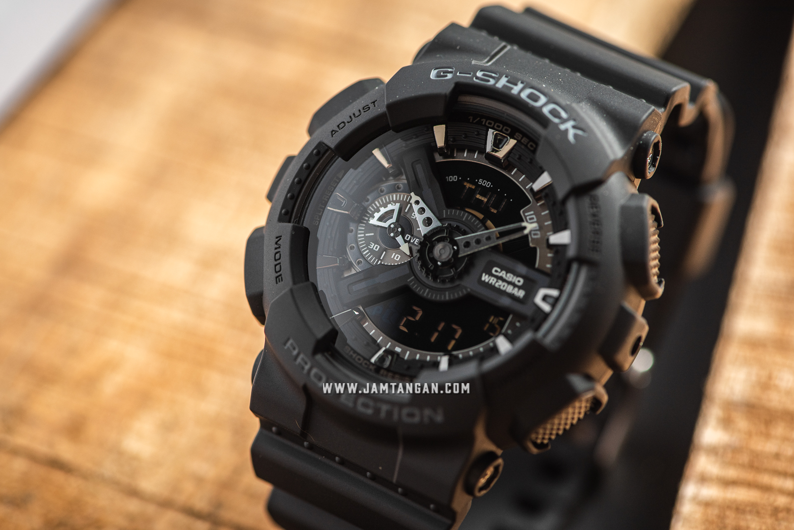 Casio G Shock GA 110 1BDR Analog Digital Dial Black Resin Band