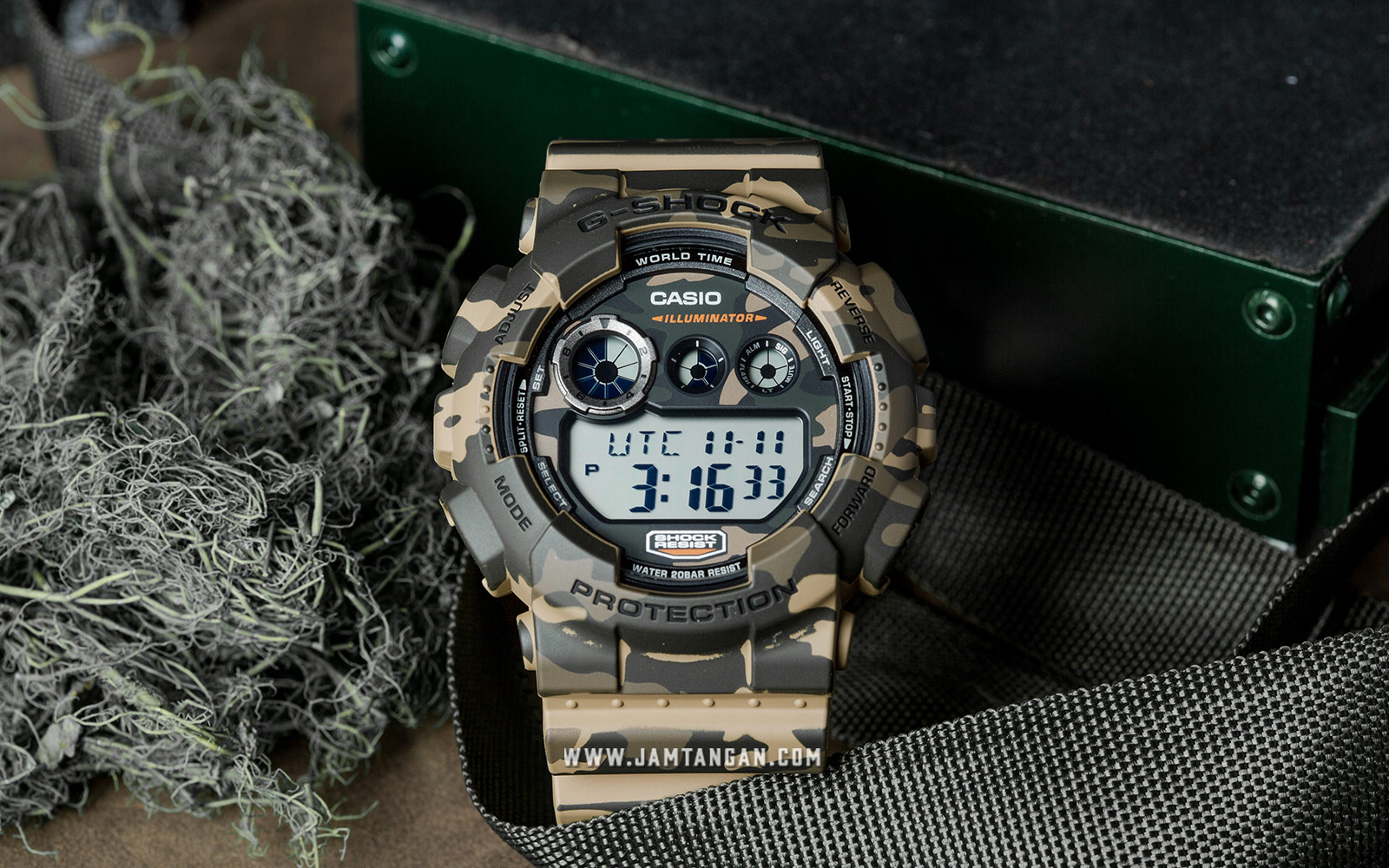 Casio G-Shock GD-120CM-5DR Camouflage Series Digital Dial Brown ...