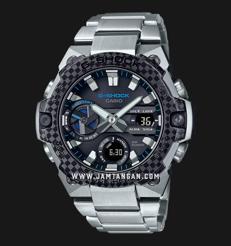 Casio G-Shock G-Steel GST-B400XD-1A2JF Tough Solar Black Digital Analog Dial Stainless Steel ...