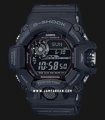 Casio G-Shock RANGEMAN GW-9400-1BDR Tough Solar Black Digital Dial Black Rubber Strap ...