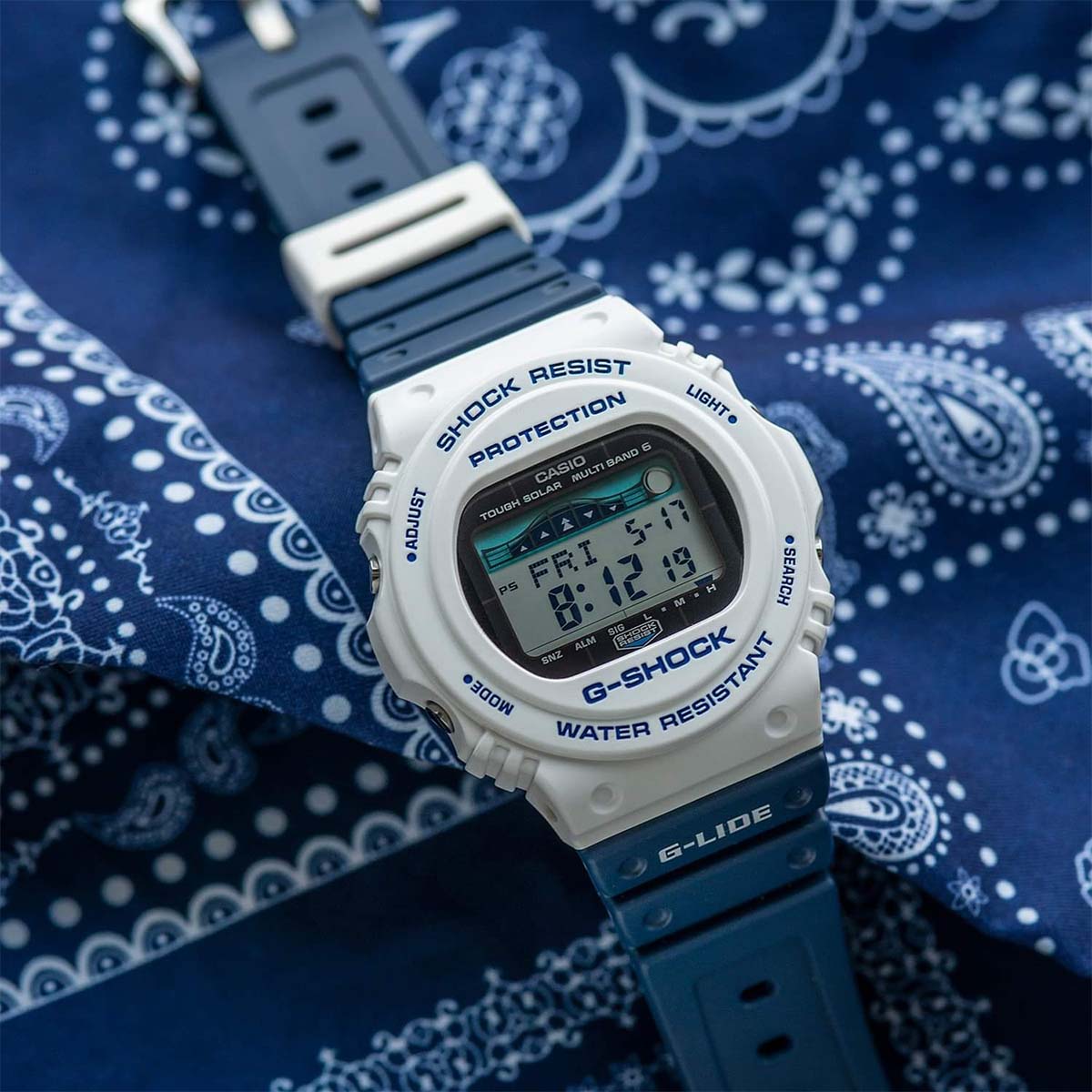 Casio G-Shock GWX-5700SS-7JF Multiband 6 Tough Solar Digital Dial Blue ...