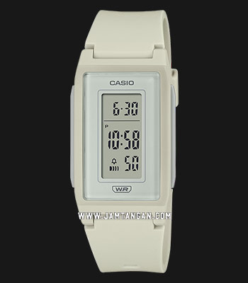 Casio General LF-10WH-8DF Digital Dial Beige Resin Band | Jamtangan.com