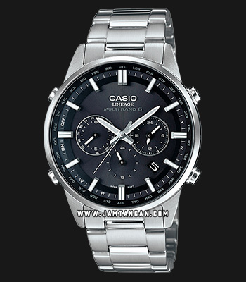 Casio Lineage LIW-M700D-1A Tough Solar Chronograph Black Dial Stainless ...