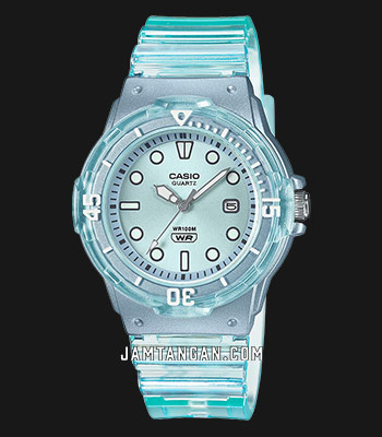 Casio General LRW-200HS-2E LRW-200HS-2EVDF Ladies Transparent Series Blue Dial Blue Transparent ...