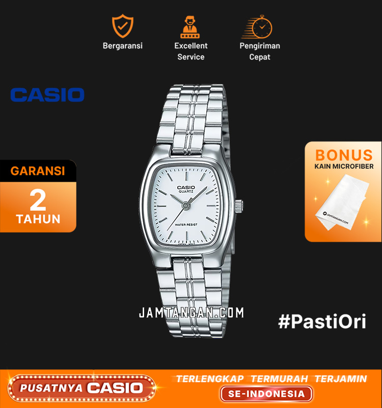 Casio General LTP-1169D-7ARDF Ladies Silver Dial Stainless Steel ...