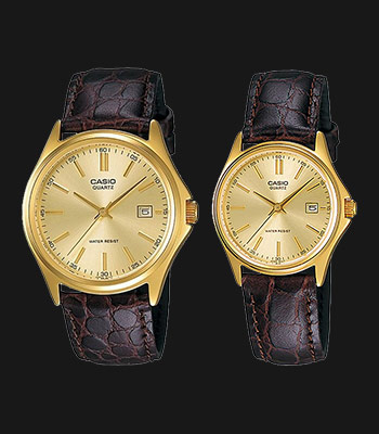 Casio General Ltp 1183q 9adfmtp 1183q 9adf Couple Analog Gold Dial 6249