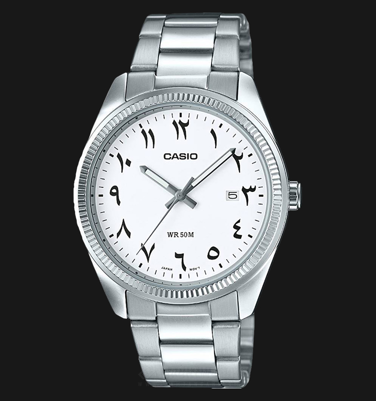 Casio General MTP-1302D-7B3VDF White Dial Stainless Steel Strap ...