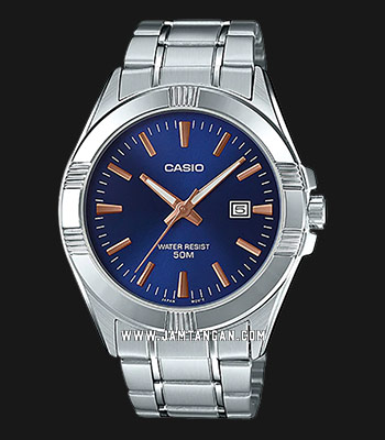 Casio General MTP-1308D-2A MTP-1308D-2AVDF Enticer Men Blue Dial ...